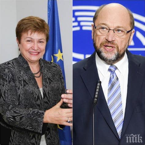 Председателят на ЕП Мартин Шулц хвали Кристалина Георгиева но отчита че е в трудна ситуация