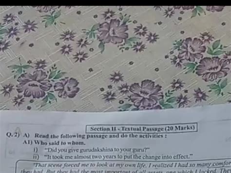Section Ii Textual Passage 20 Marks Q2 A Read The Following Passag