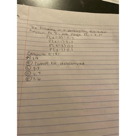 Solved The Following Is A Probabilty Qurribution Function