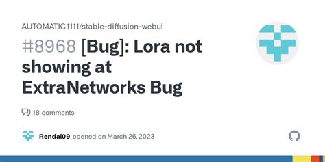 [bug] lora not showing at extranetworks bug · issue 8968