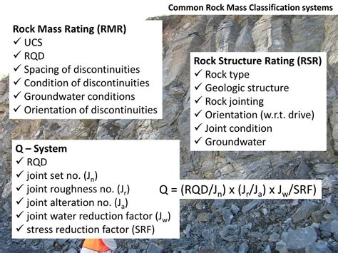 PPT Rock Mechanics Rock Substance Rock Mass Rock Mass Classification PowerPoint Presentation
