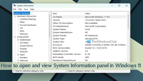 How To Open And View System Information Panel In Windows 11