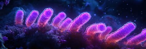 Glowing Bacteria Illuminate Underwater Landscape In Vibrant Hues During