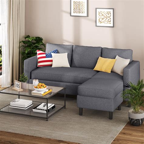 Shintenchi Small Sectional Couch Sofas 3 Seat L Shape Sofa With