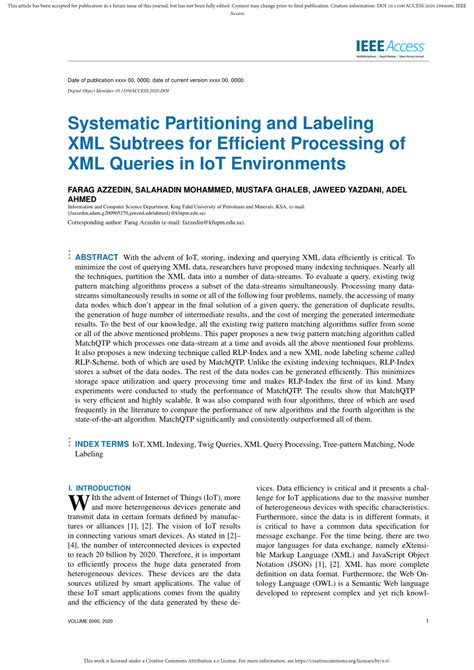 Pdf Systematic Partitioning And Labeling Xml Subtrees For Efficient