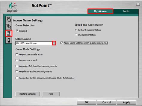 Customizing My Mx 1000 Mouse With Logitech Software Setpoint