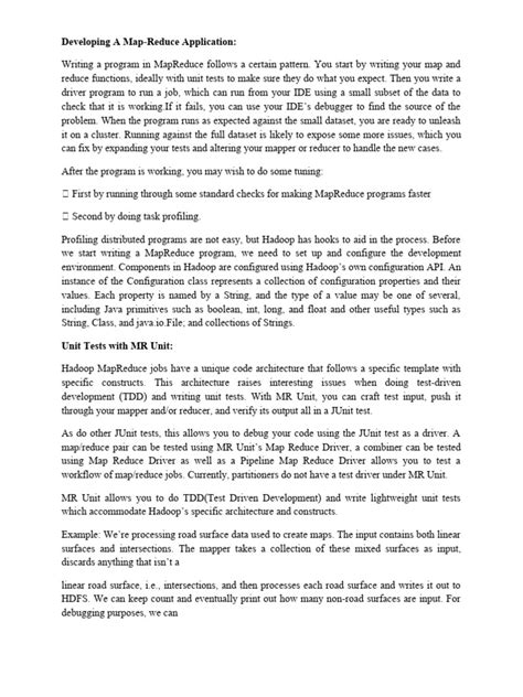 Developing A Map Pdf Apache Hadoop Map Reduce