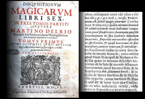 Martino Delrios Disquisitionum Magicarum Libri Sex The Excerpt With