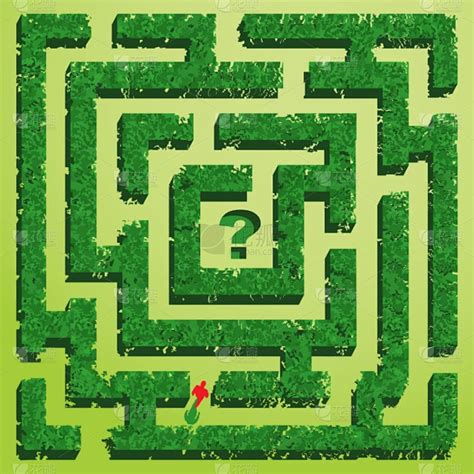 迷宫游戏草绿色绿色背景白色秘密人概念休闲迷惑素材 花瓣网