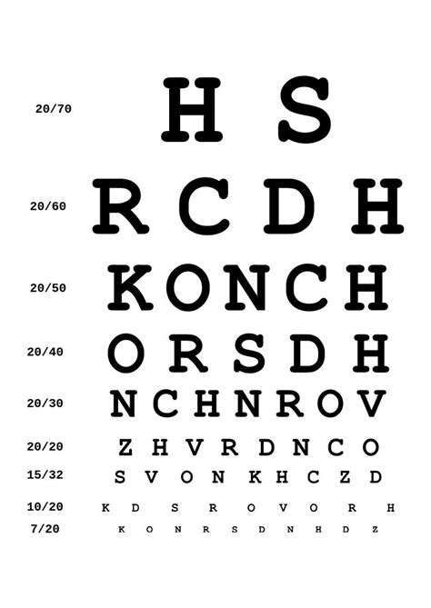 Snellen Eye Chart Printable Free Pdf Infoupdate Org