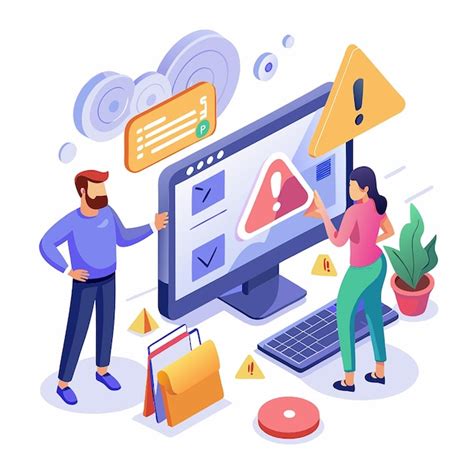 Premium Photo 3d Website Testing Warning Error People Examining Operating System Crash On Web