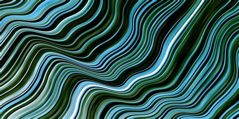 Light Blue Green Vector Texture With Circular Arc Abstract Gradient Illustration With Wry Lines