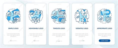 Guidelines For Logo Design On Onboarding Screen Of Mobile App With Conceptual Illustrations