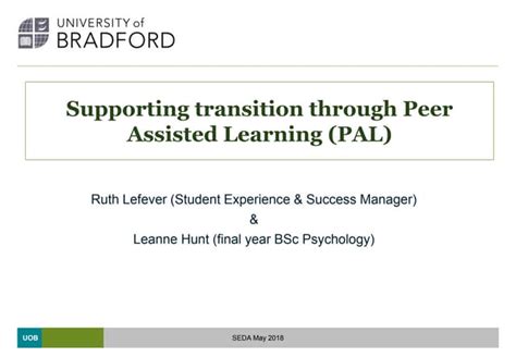 Supporting Transition Through Peer Assisted Learning Pal Pptx