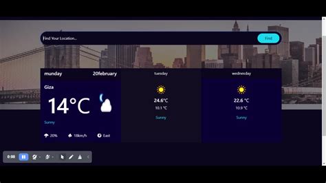 Sara Tareq On Linkedin Weather Website Using Html Css Bootstrp Api