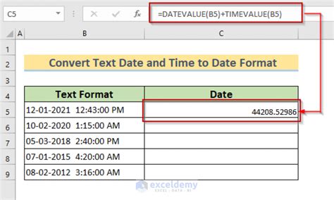 How To Convert Text Date And Time To Date Format In Excel 7 Easy Ways