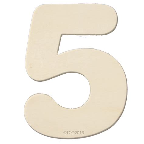 unfinished wood 4 in 1 8 in thick number number 5 crafts outlet