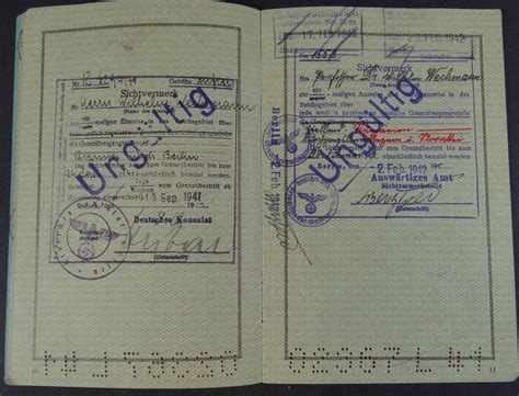 Bid Now Deutsches Reich Dienstpass FÜr Prof Dr Wilhelm Wechmann