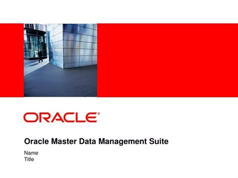Ppt Oracle Master Data Management Suite Powerpoint Presentation Free