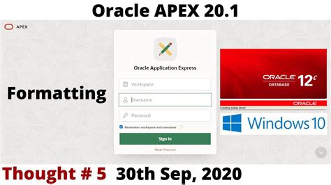Formatting Oracle Apex 201 Youtube