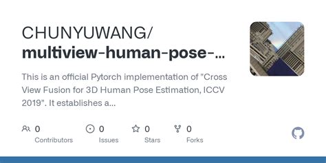 Github Chunyuwang Multiview Human Pose Estimation Pytorch 1 This Is