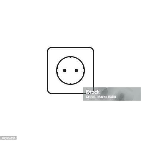 엘리크칼 콘센트 아이콘입니다 플랫 디자인의 벡터 일러스트레이션 0명에 대한 스톡 벡터 아트 및 기타 이미지 0명 가정 생활 검은색 Istock