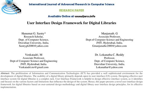 figure 1 from user interface design framework for digital libraries