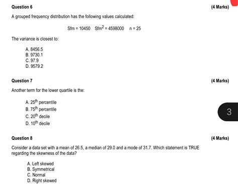 Solved A Grouped Frequency Distribution Has The Following