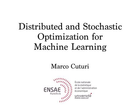 pdf distributed and stochastic optimization for machine