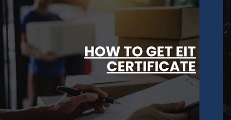 How To Get Eit Certificate Fe 101