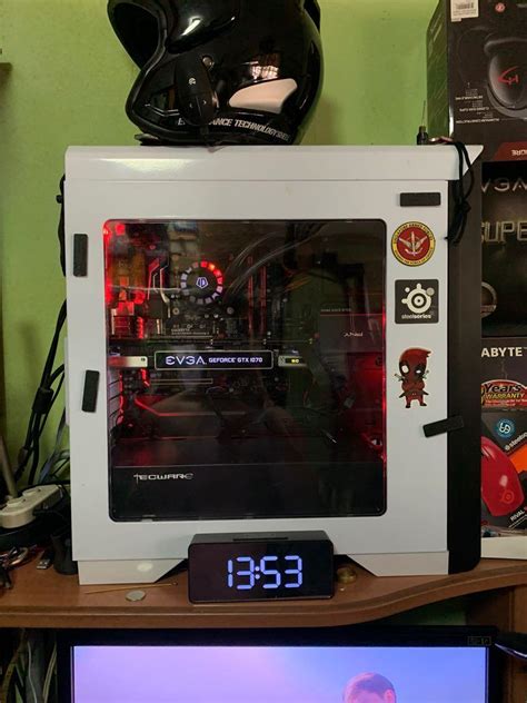 Gaming Setup Complete With Monitor Keyboard Mice And Peripherals Computers Tech Parts