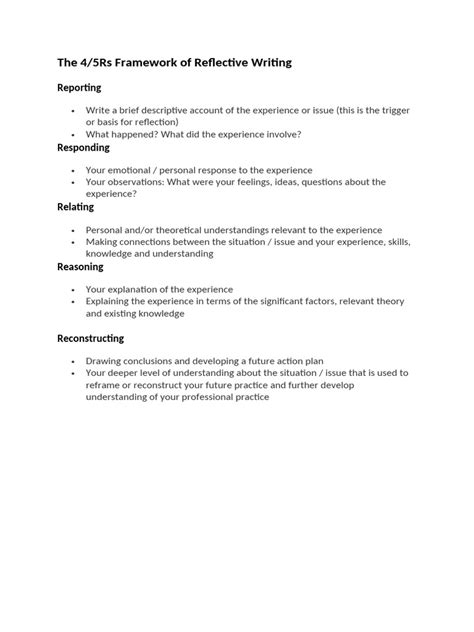 The 5r Reflective Framework Pdf