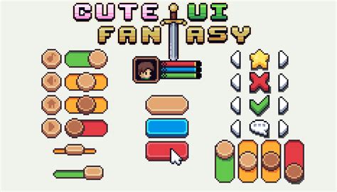 Cute Fantasy Ui Asset Pack Gamedev Market