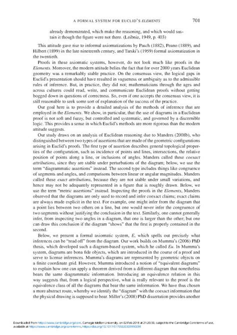 Euclid Elements Pdf 166282 Formal System For Euclids Elements