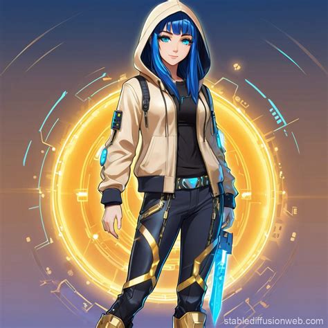 Cute Hacker Anime Art Stable Diffusion Online