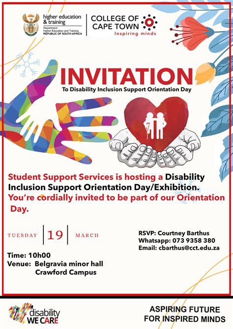 College Of Cape Town On Linkedin Invitation To Disability Inclusion Support Orientation Day