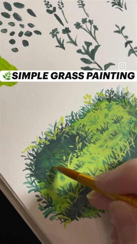 🌿grassy Field Painting Ghibli Art🌿 Canvas Art Painting Abstract Hand