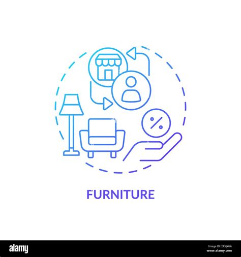 2d Gradient Thin Linear Icon Furniture Concept Stock Vector Image And Art Alamy