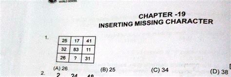 Solved Inserting The Missing Character