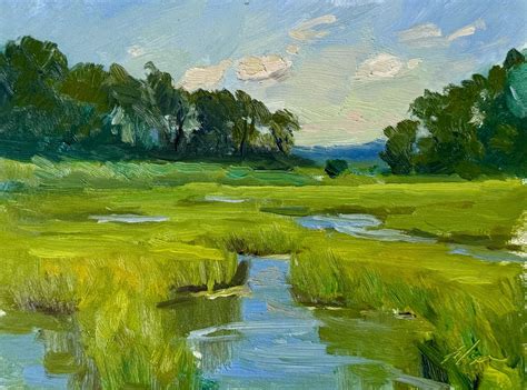 Summer Marsh With Reflections Kelli Folsom Fine Art