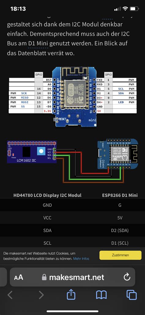 D1 Mini Und Hd44780 Display Deutsch Arduino Forum