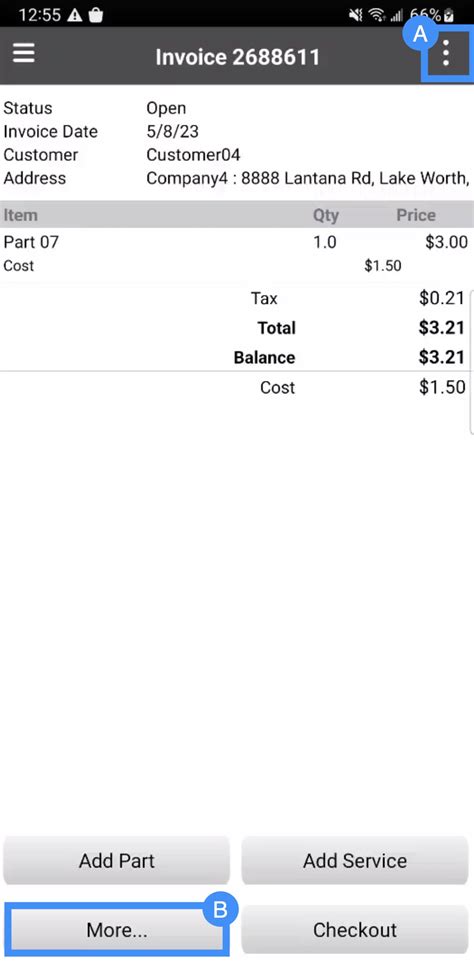 Edit Invoice On The Device