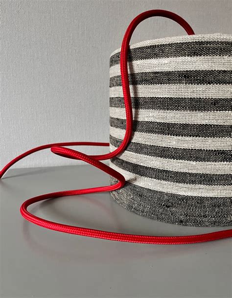 Wall Lamp Pendant Lamp Linen Shade Wall Ceiling Light Steampunk Cable Holder Industrial