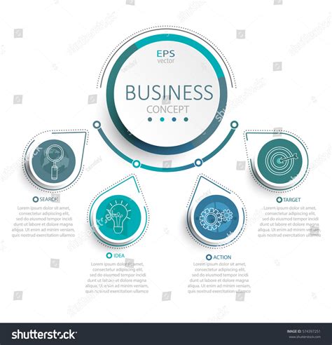 Vector Illustration Infographic Template 3d Circles Stock Vector Royalty Free 574397251
