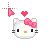 Hello Kitty Cute Pink Heart Cursors