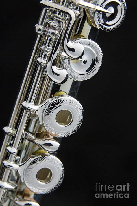 Flute Music Instrument Keys Photograph In Color Photograph By M K Miller Fine Art America