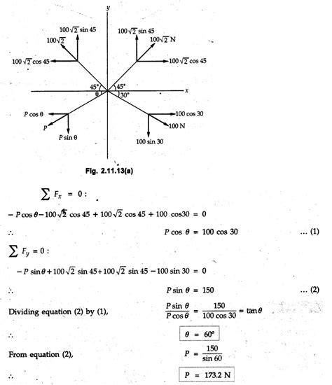 Solved Example And Practice Problems Equilibrium Concurrent Force
