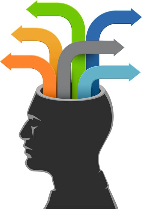 Man Head Thinking Arrow Template 19013595 PNG