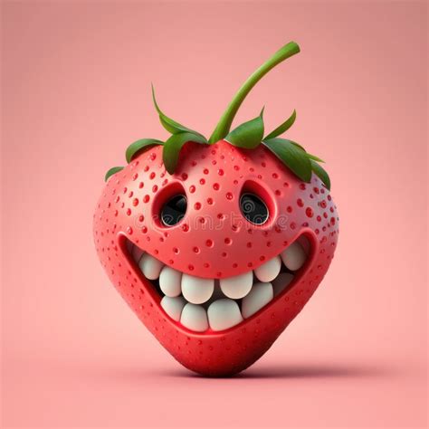 Cute Character Strawberry Generative Ai Stock Illustration Illustration Of Diet Healthy