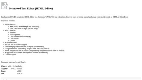 Overview Devextreme Html Editor